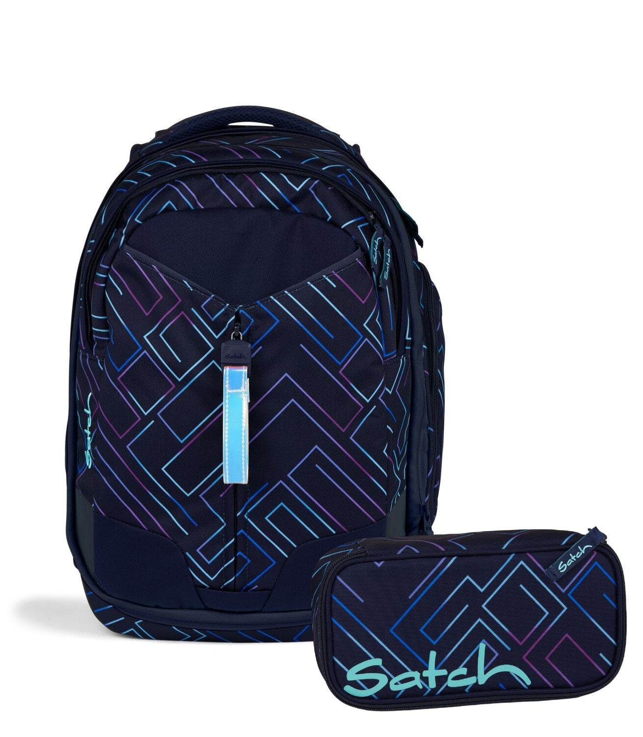 Satch Schulrucksack-Set MATCH Purple Laser 2-teilig | DSBO24